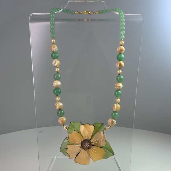 Lee Sands | Jewelry | Nib Vintage Lee Sands Yellow Green Mother Of ...